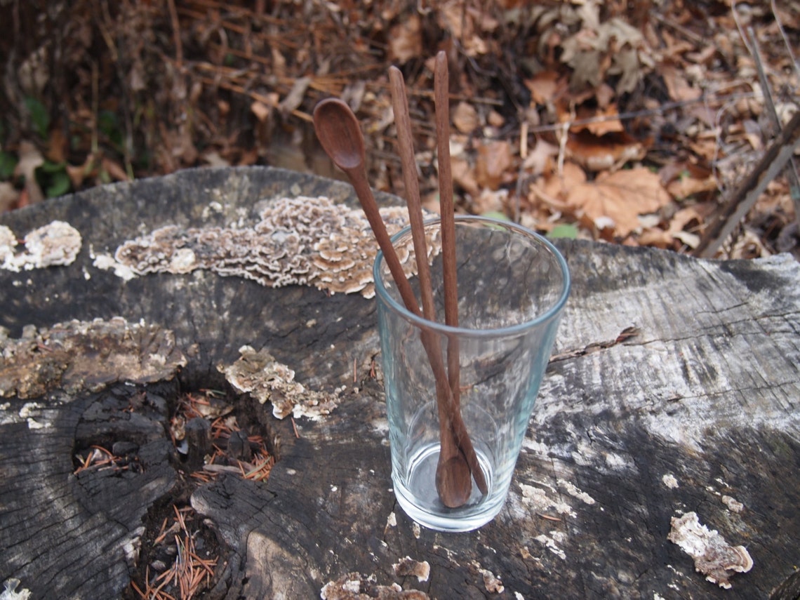 3 Hand Carved Stirring Spoons - Etsy