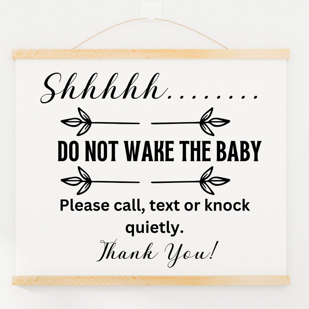 Baby Sleeping Sign Digital Download Baby is Sleeping Sign Minimalist ...