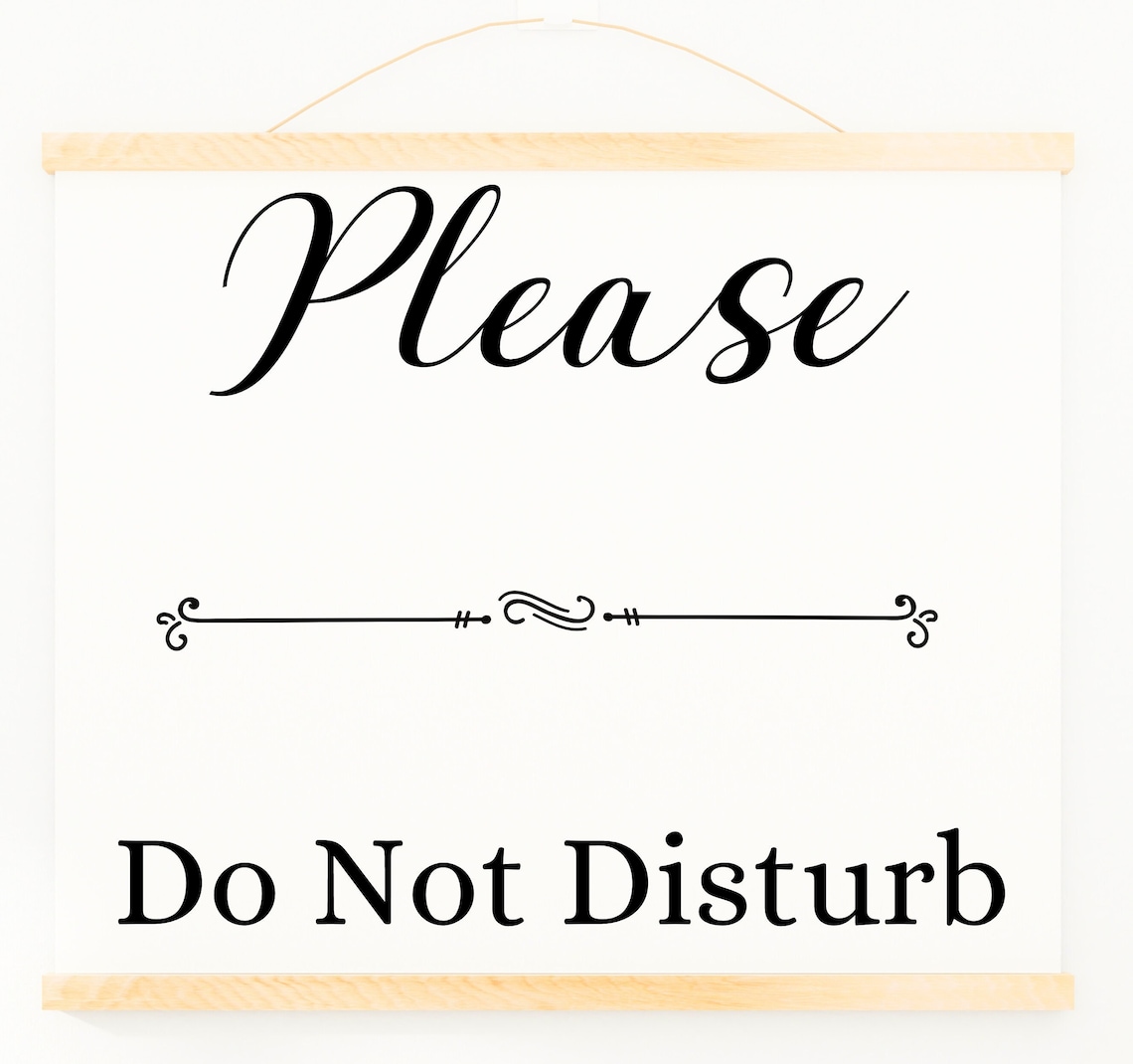Please Do Not Disturb Sign Do Not Disturb Sign Elegant Minimalistic ...