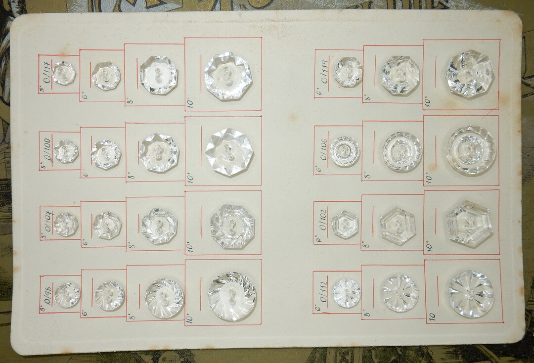 Vintage Sampler Buttons Glass 1930s - Etsy