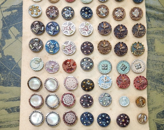 Antique Victorian Old Stock Buttons 70 Pcs Victorian Rare Buttons - Etsy
