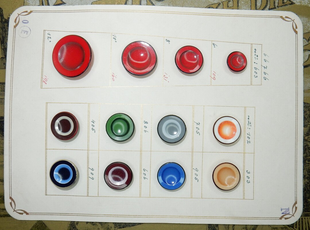 Vintage Sampler Buttons Glass 1930s - Etsy