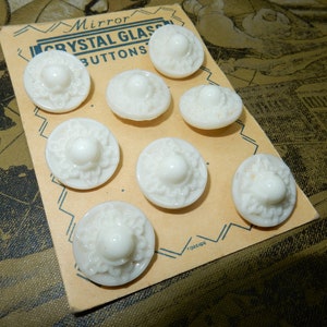 Vintage Glass Old Stock Uranium Glass Buttons on Card 8pcs - Etsy