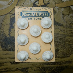 Vintage Glass Old Stock Uranium Glass Buttons on Card 8pcs - Etsy