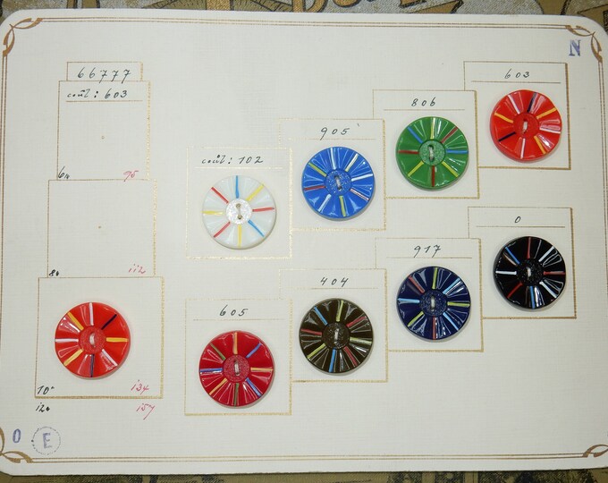 Vintage Sampler Buttons Glass 1930s - Etsy