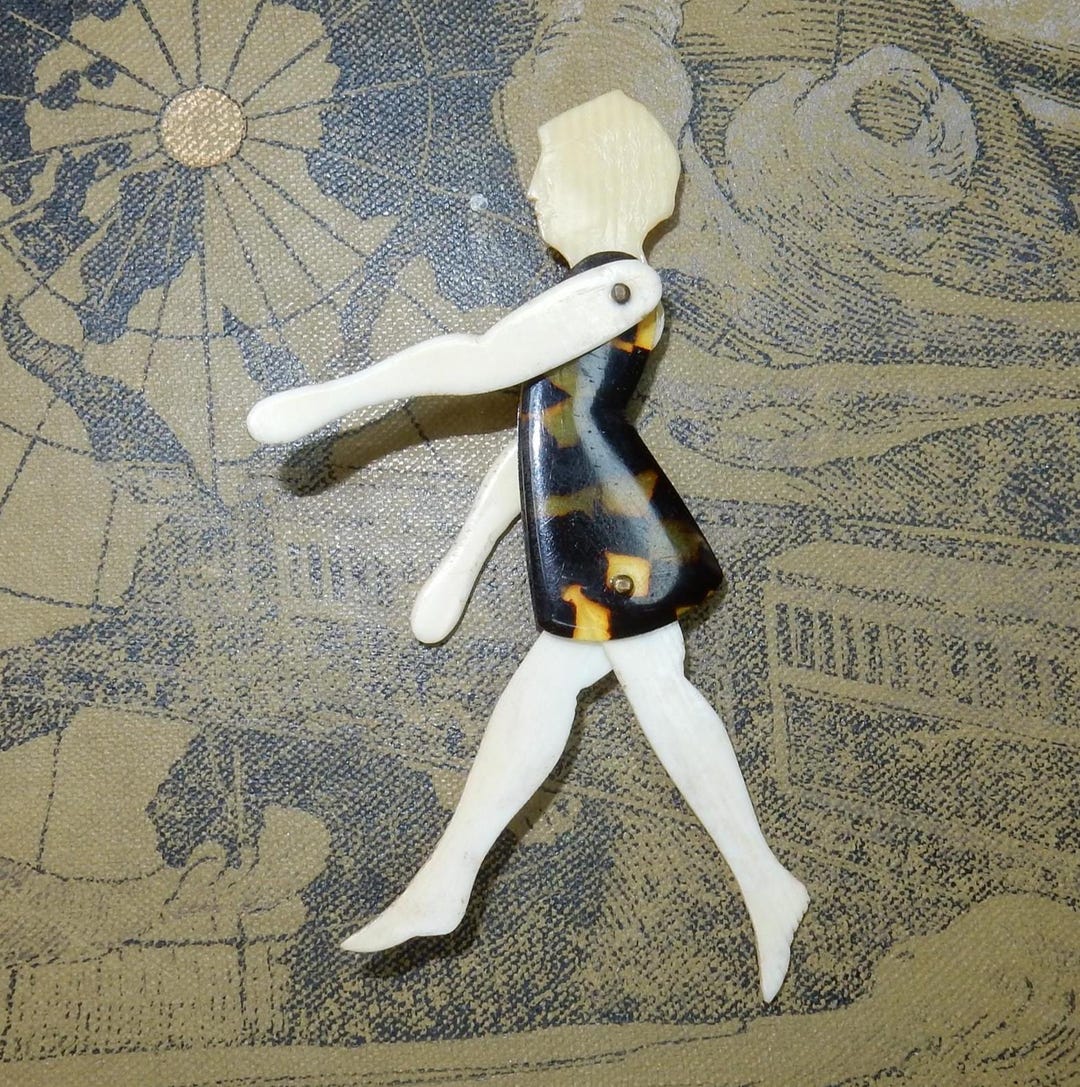 Antique Figural Celluloid Woman Siluet Figure RARE - Etsy