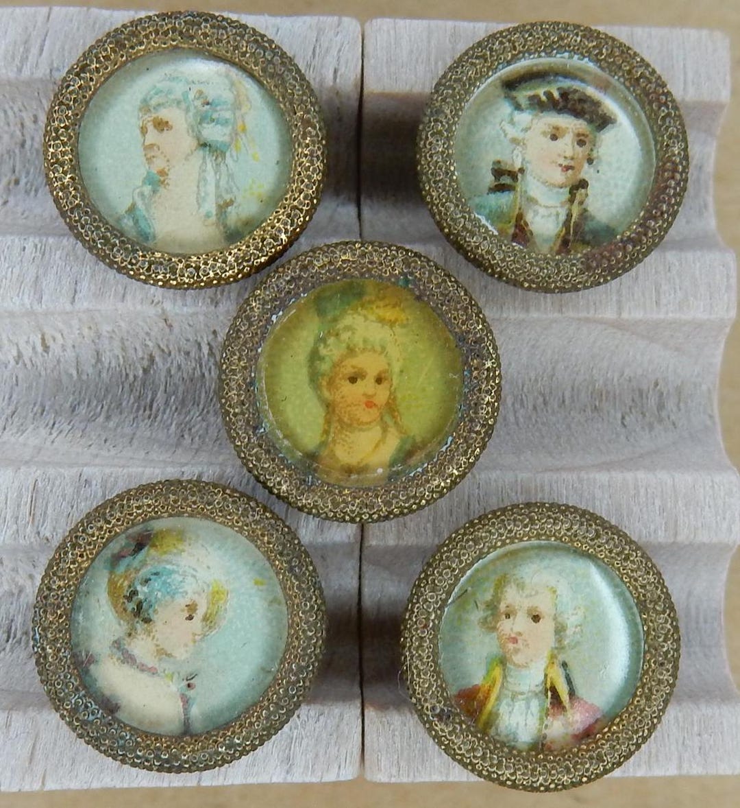 Antique Portrait Buttons Brass Buttons 1900s Mini Buttons Rare - Etsy
