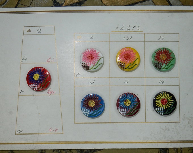 Vintage Sampler Buttons Glass 1930s - Etsy