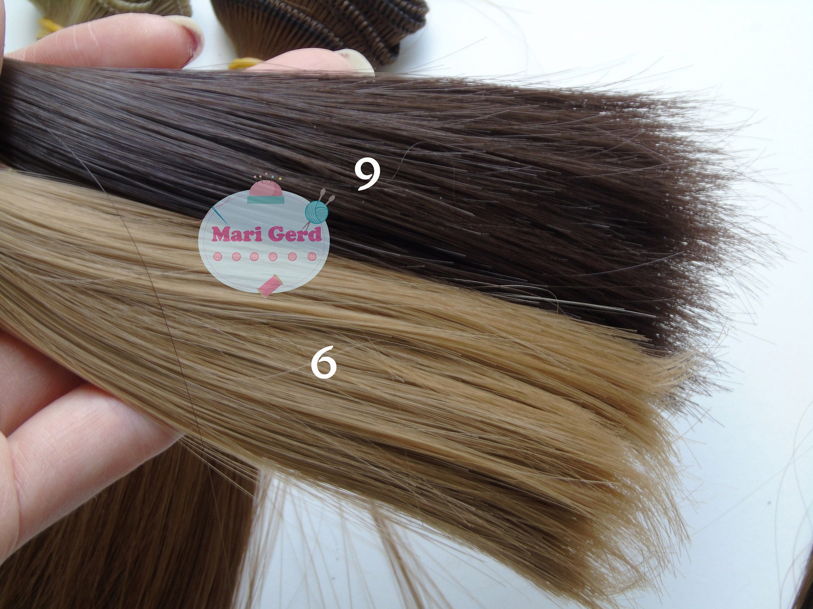 15cm (5.9" Inches) Hair for Dolls, Straight Hair, Tress, Synthetical ...