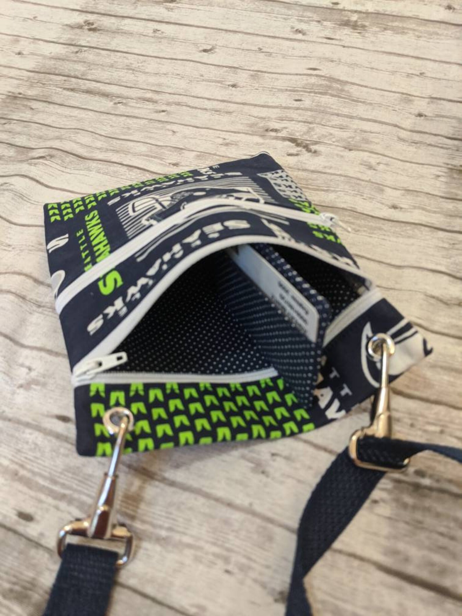 Seattle Seahawks Handmade Womens Fabric Wallet Crossbody Bag - Etsy