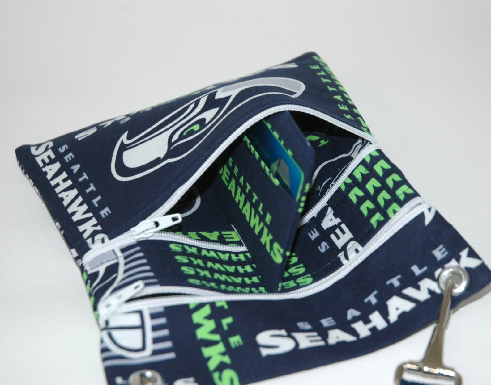 Seattle Seahawks Handmade Womens Fabric Wallet Crossbody Bag - Etsy