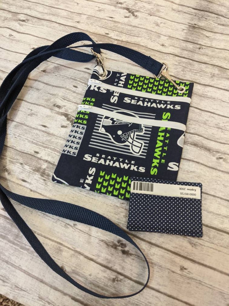 Seattle Seahawks Handmade Womens Fabric Wallet Crossbody Bag - Etsy