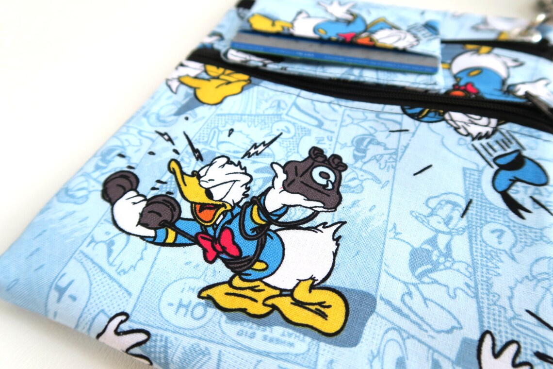 Disney Donald Duck Fabric Wallet Crossbody Bag Passport - Etsy Canada