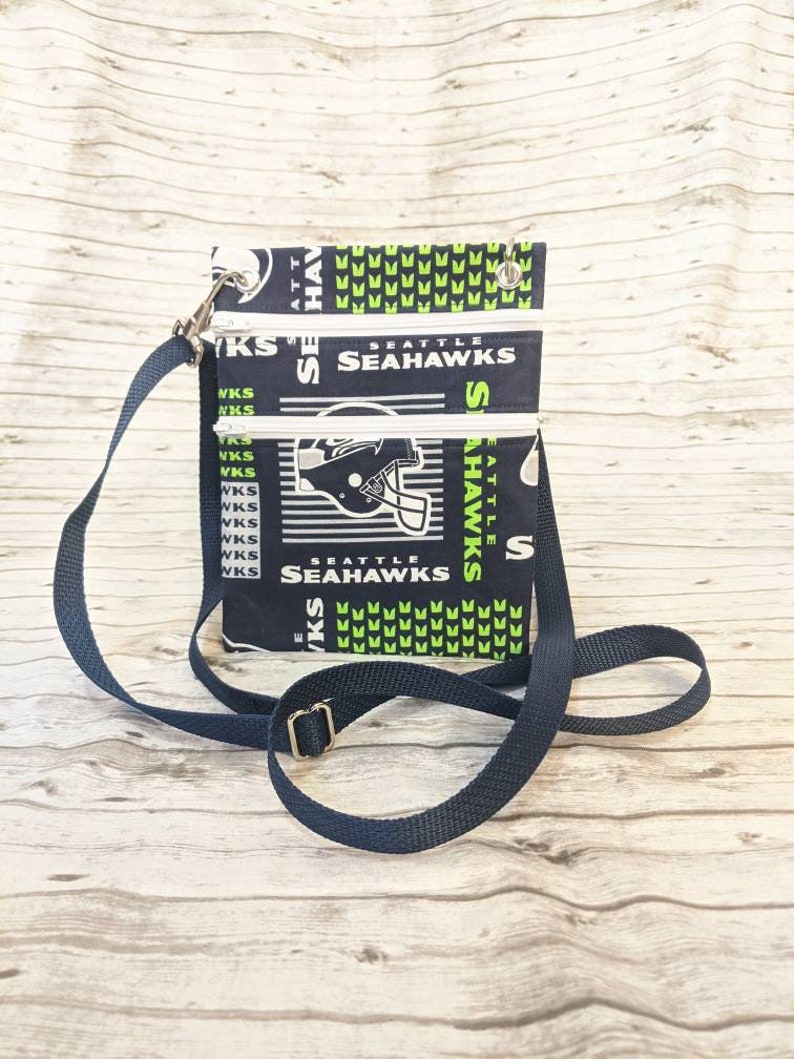 Seattle Seahawks Handmade Womens Fabric Wallet Crossbody Bag - Etsy