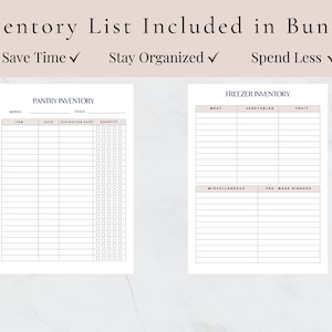 Simplified Digital Meal Planning Template Bundle Family Meal Planning ...