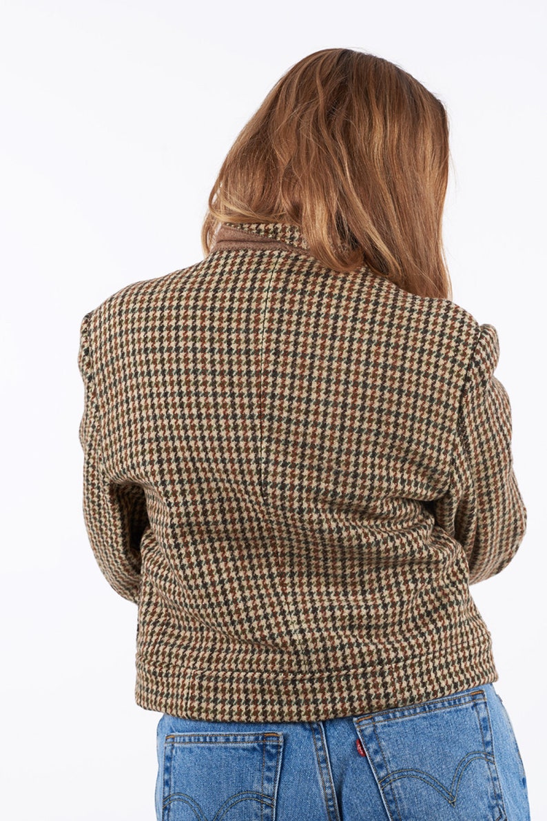 Reworked Harris Tweed Dogtooth Jacket 12 - Etsy Canada