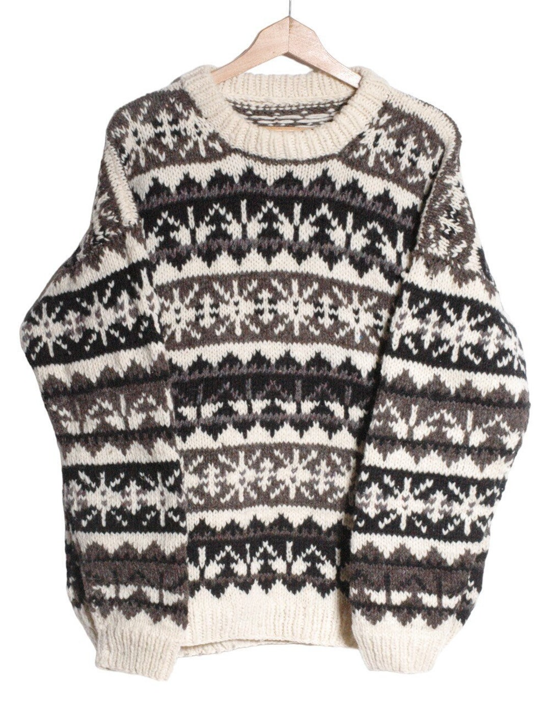 Vintage Chunky Knit Nordic Wool Jumper | Size XL - Www.brickvintage.com ...
