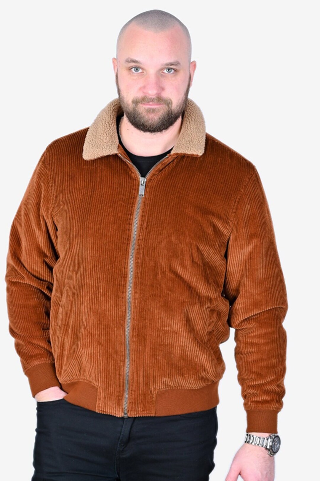 Vintage 1970's Corduroy Sherpa Bomber Jacket Size L Www.brickvintage ...