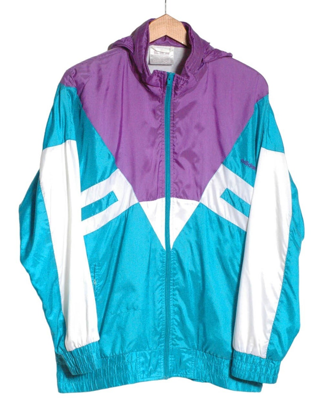 Vintage 1980's Adidas Hooded Shell Suit Jacket Size L Www.brickvintage ...