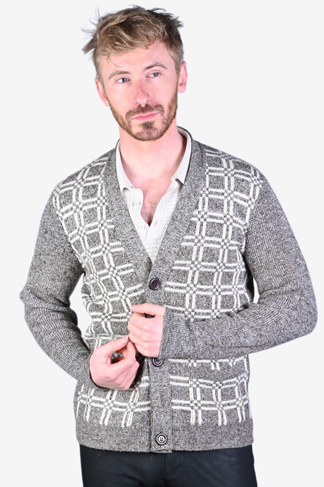 Vintage 1970's St Michael Pattern Cardigan Size S Www.brickvintage.com ...