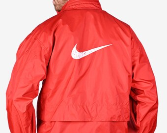 Vintage Nike Red Windbreaker Jacket Size S Www.brickvintage Etsy Canada
