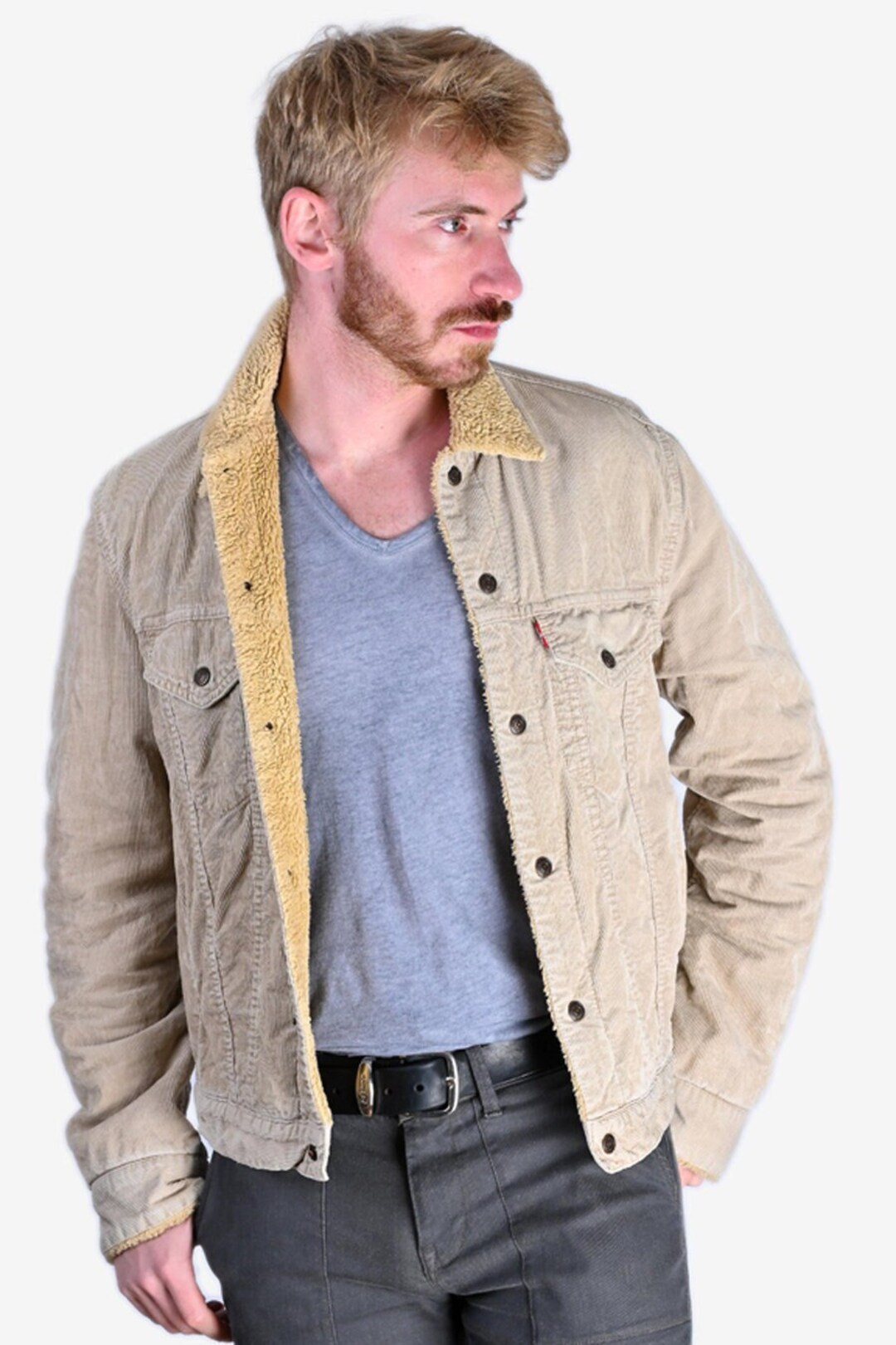 Vintage Levi's 71550 Sherpa Lined Corduroy Jacket | Size S - Www ...