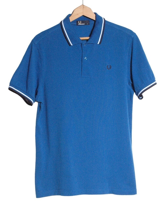 Vintage Fred Perry Blue Polo Shirt | Size S - www.bri… - Gem