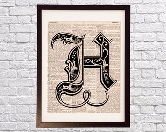 Letter h print | Etsy