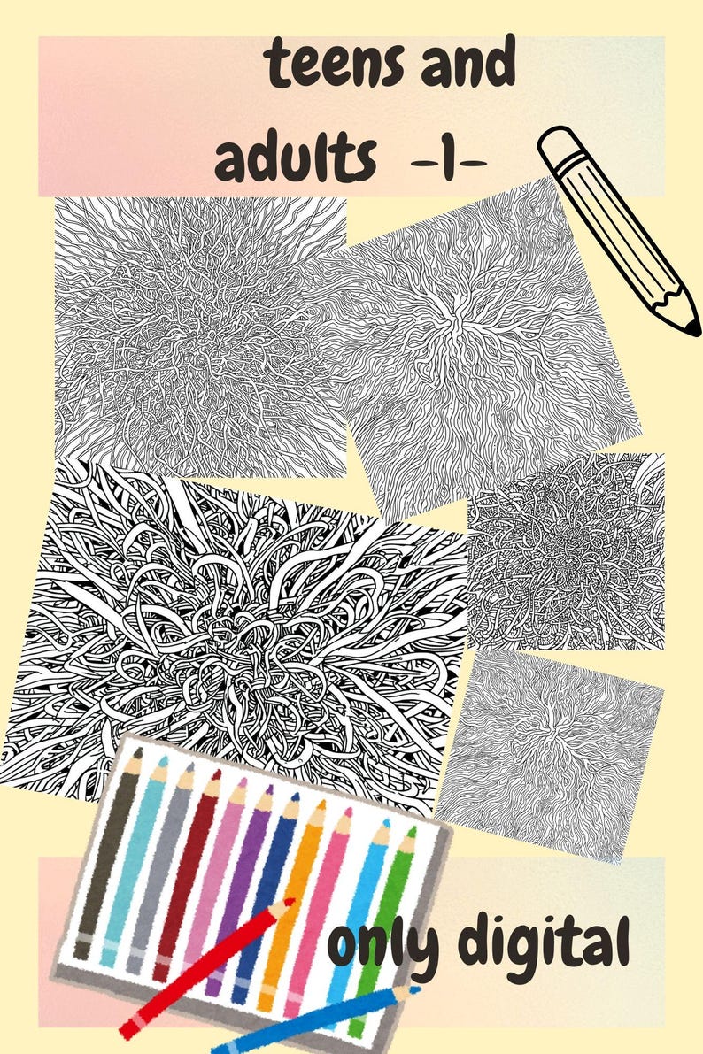 Neurographic Coloring Page for Adults, Neurographic Hyperfocus Chaos ...