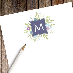 Personal Stationery Spring Garden Note Pad Monogrammed Notepad ...