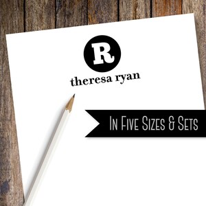 Monogram Circle and Name Personalized Notepad Personalized - Etsy