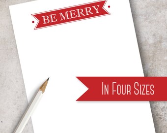 Merry Christmas Notepad | Etsy