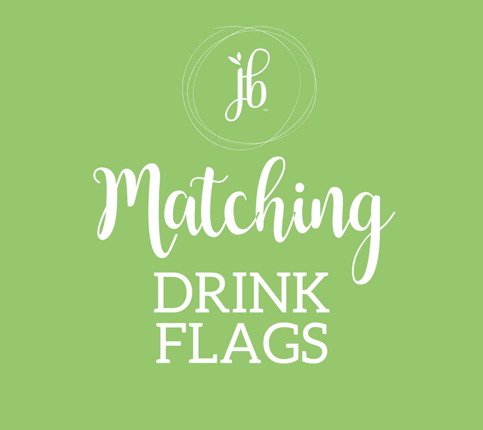 Matching Drink Flags Custom Party Drink Flags Party Decor | Etsy