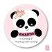 Birthday Panda Party Gift Tag Sticker Personalized Party - Etsy