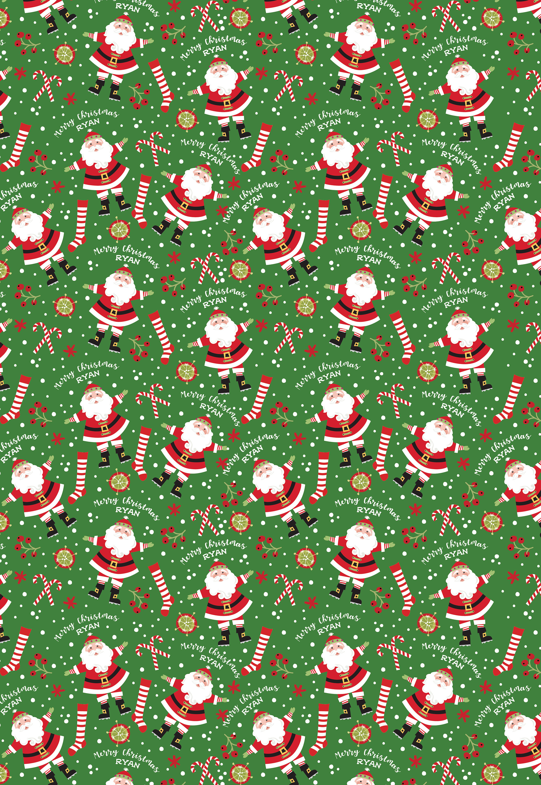 Personalized Santa Gift Wrap Set Set of 5 Sheets Wrapping | Etsy