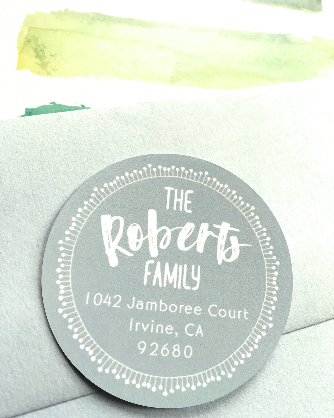 Teal Blue Return Address Sticker | Personalized Return Address Labels ...