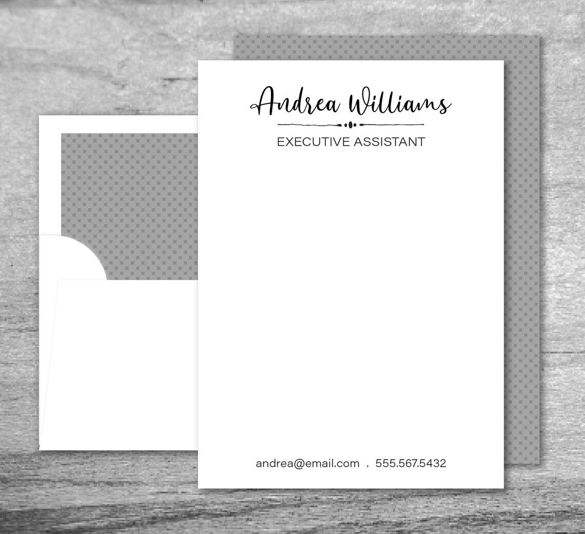 Simple Divider Personalized Stationery Set Envelopes With - Etsy