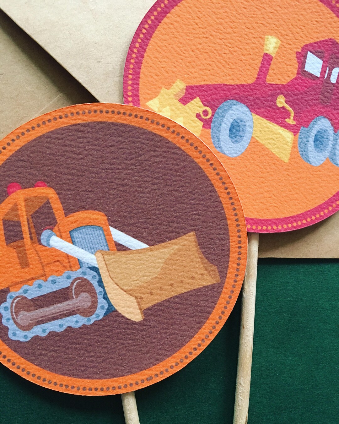 Construction Theme Cupcake Toppers - Etsy