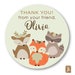 Woodland Animals Party Gift Tag Sticker | Personalized Party Labels ...
