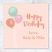 Birthday Balloons Gift Tag Sticker - Etsy