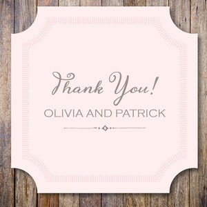 Blush Pink Custom Gift Tag Sticker | Gift Tag Stickers for a Bridal ...