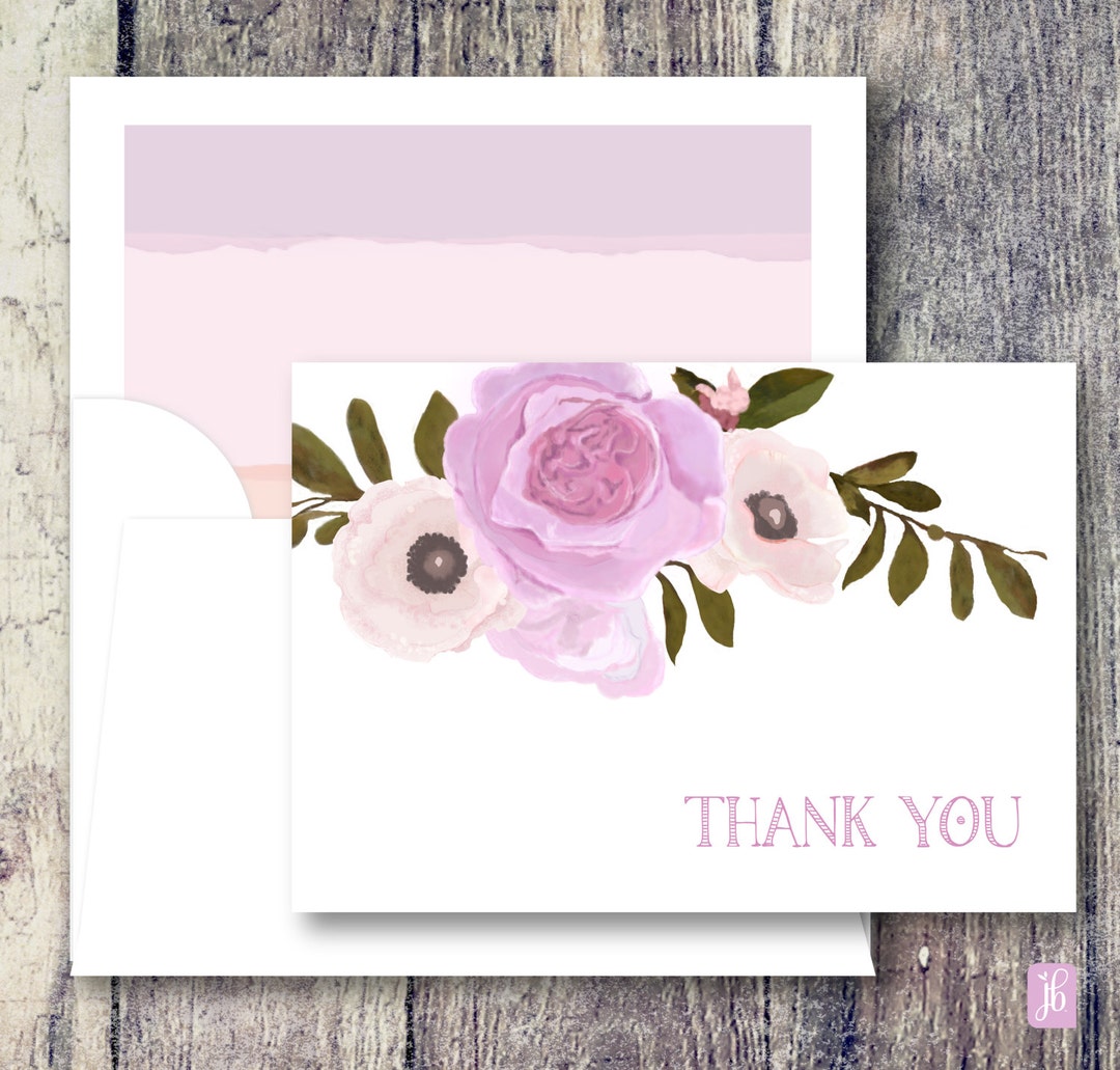 Rose Bouquet Note Card - Etsy