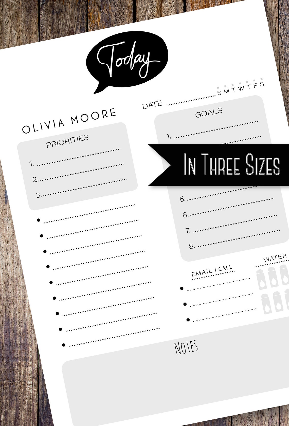 Word Bubble Custom Planner Note Pad Daily Weekly and Weekly - Etsy