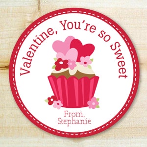 Kid's Valentine's Day Gift Sticker Personalized Gift Labels You're so ...