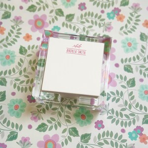 Personalized Acrylic Notepad Holder: Custom Stationery Gift - Etsy