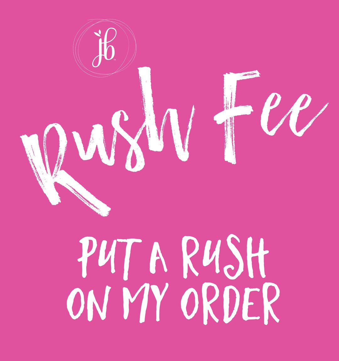 Rush Fee - Etsy