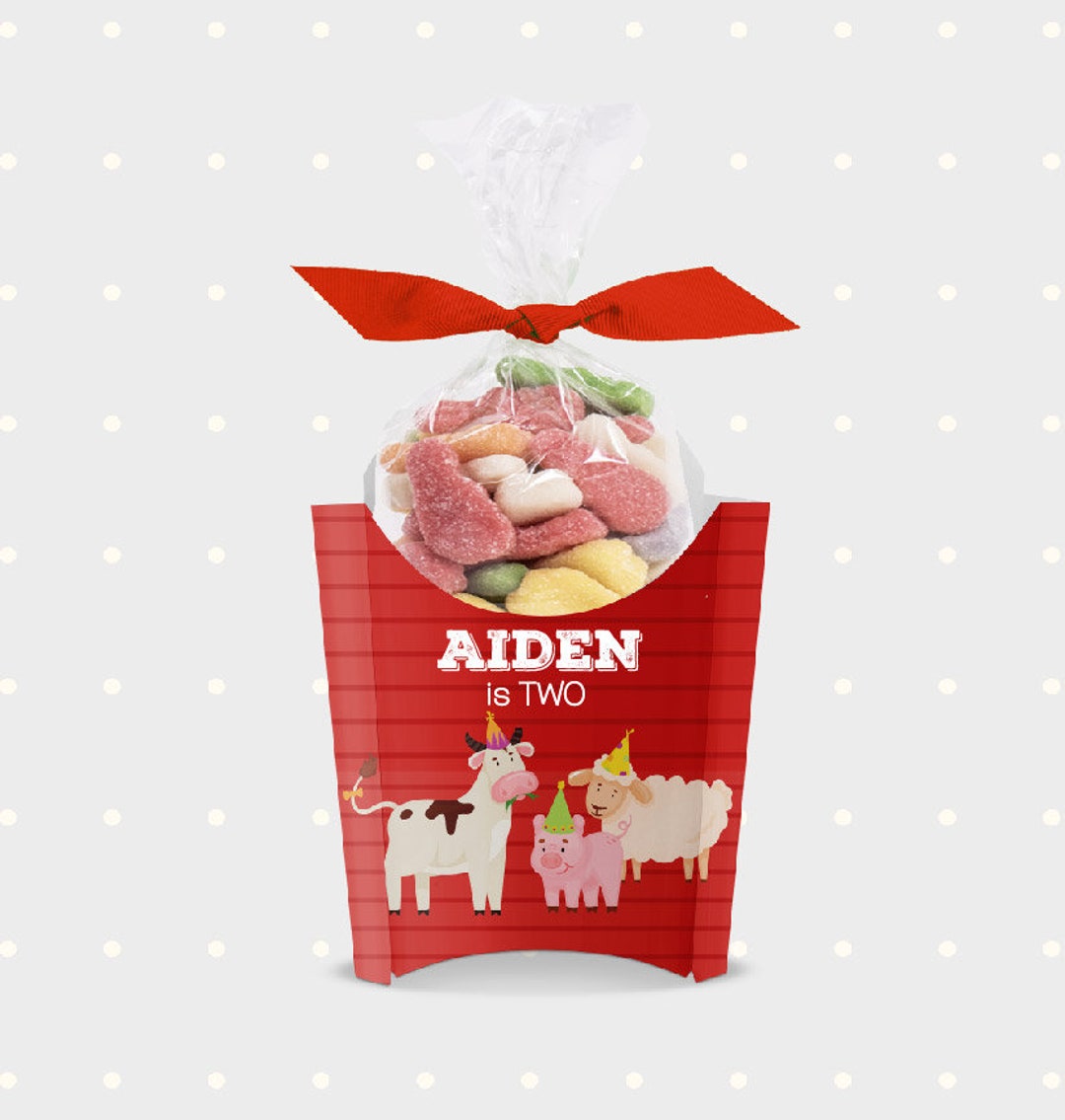 Personalized Farm Theme Party Favor Box: Die Cut Treat Boxes - Etsy