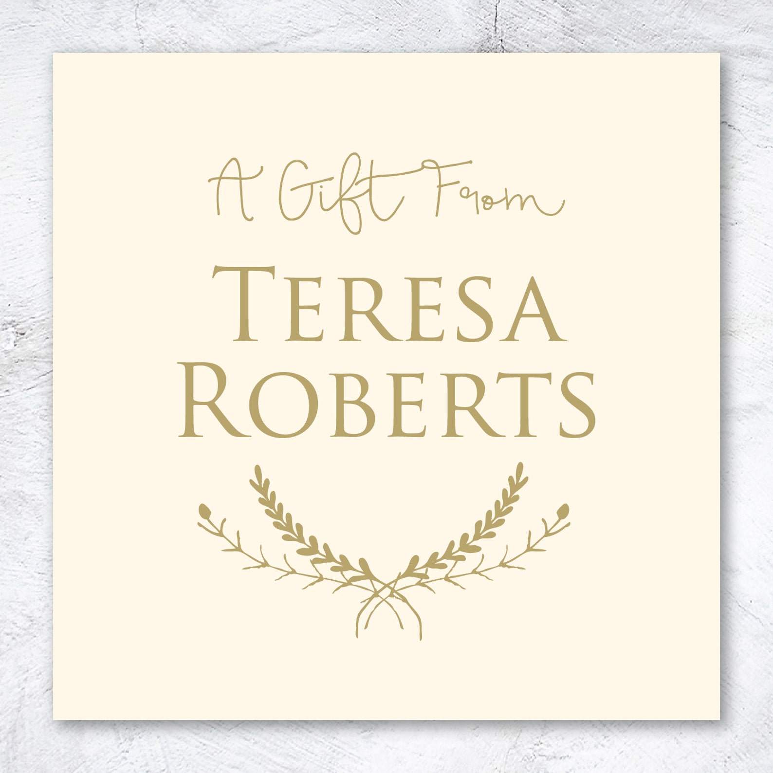 Gold Custom Gift Tag Sticker or Tag - Etsy