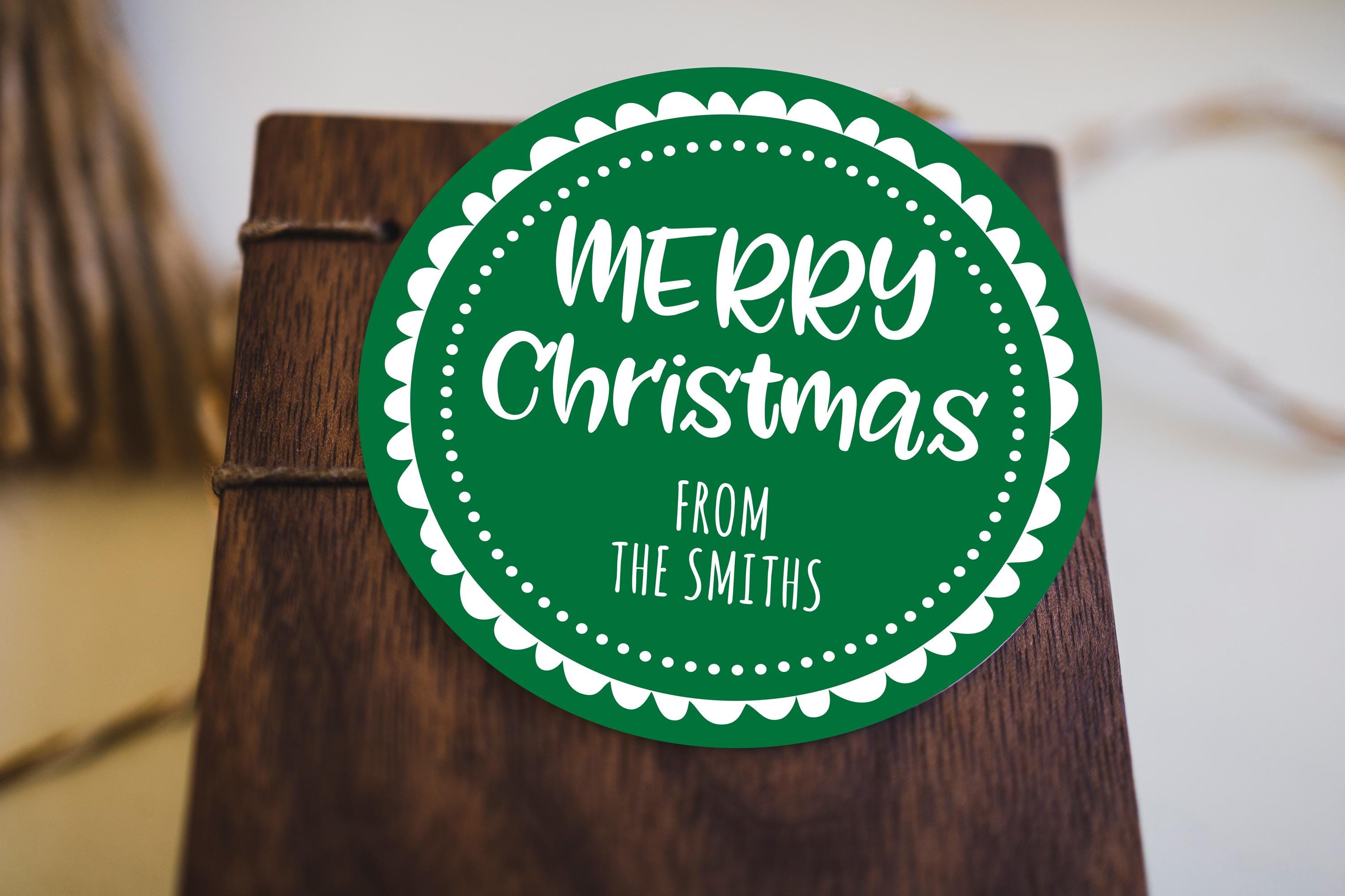 Personalized Christmas Gift Sticker | Labels Available in 3 Colors ...