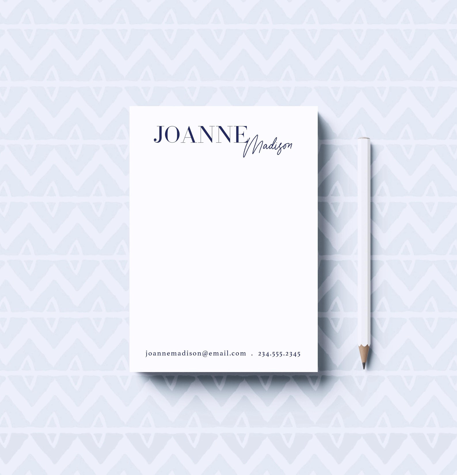 Block Script Personalized Notepad | Personalized Stationery Note Pad ...